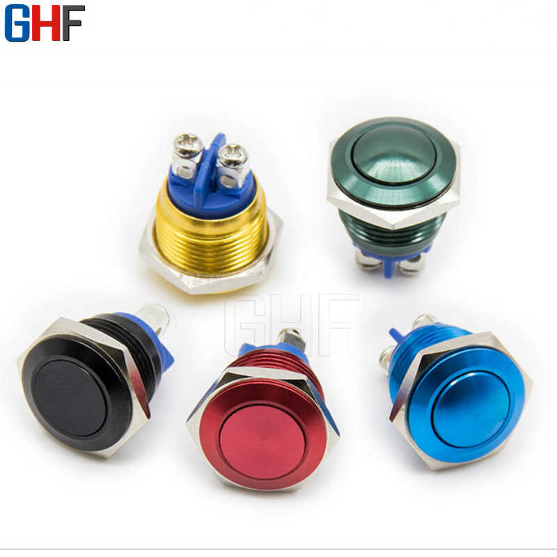 MM metal button screw foot 2-pin high convex head reset start waterproof switch with multiple c ...