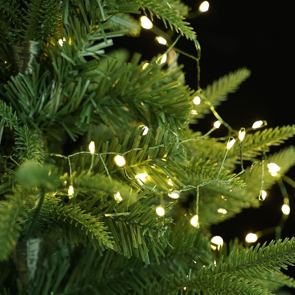 20/30/50/75m Per Roll Christmas Lights Plug in With Remote Green Wire ...