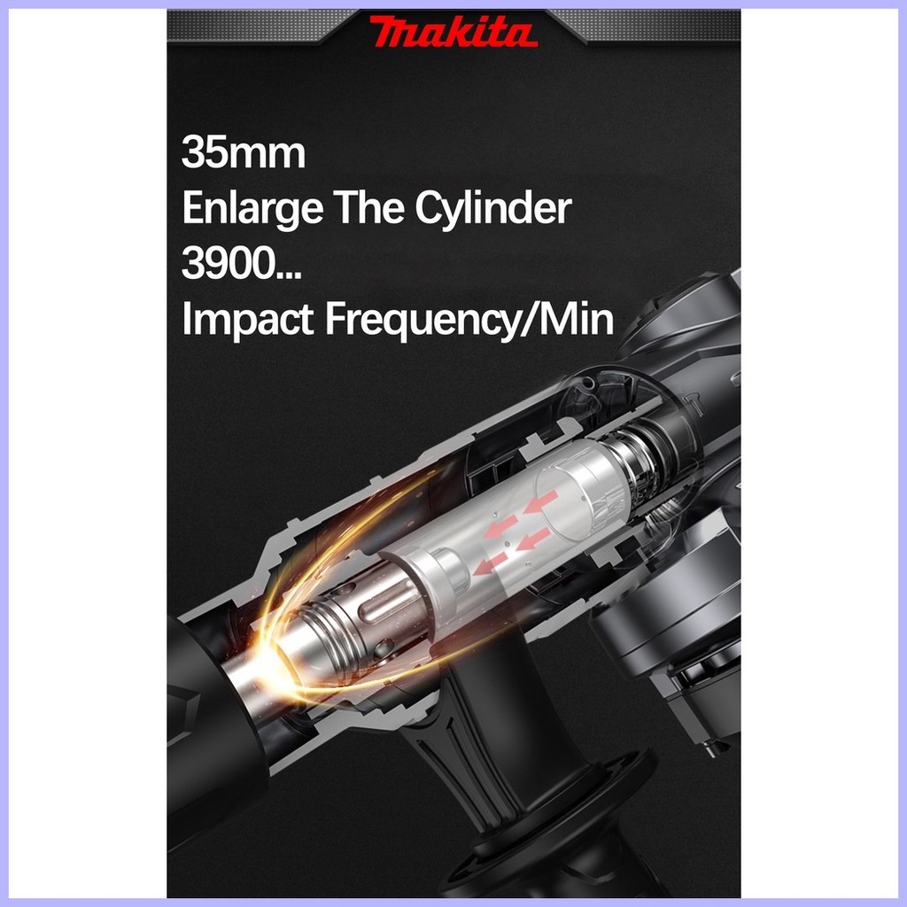 MAKITA Demolition Hammer 1500W 26mm Heavy Duty Chipping Gun Rotary ...