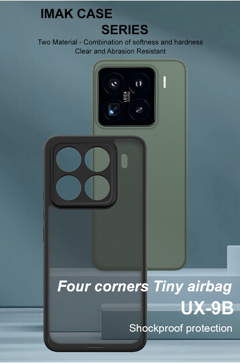 For Xiaomi 15 5G Case IMAK UX-9B Hard Back + Soft Border Frame Cover for Xiaomi 15 Pro 5G ...