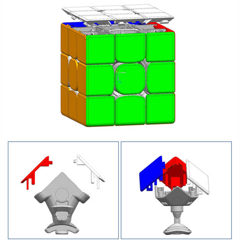 LY Tengyun 3X3x3 V1 Magnetic Professional Dayan V8 3X3 Magic Speed Cube ...