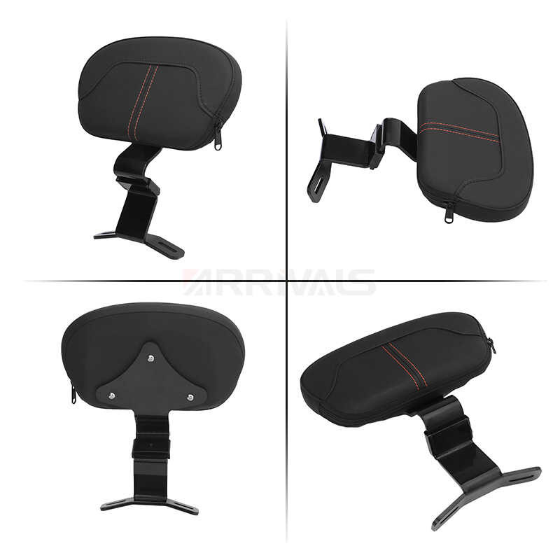 LY Motorcycle Backrest Front Driver Rider Cushion Back Mounting Kit ...