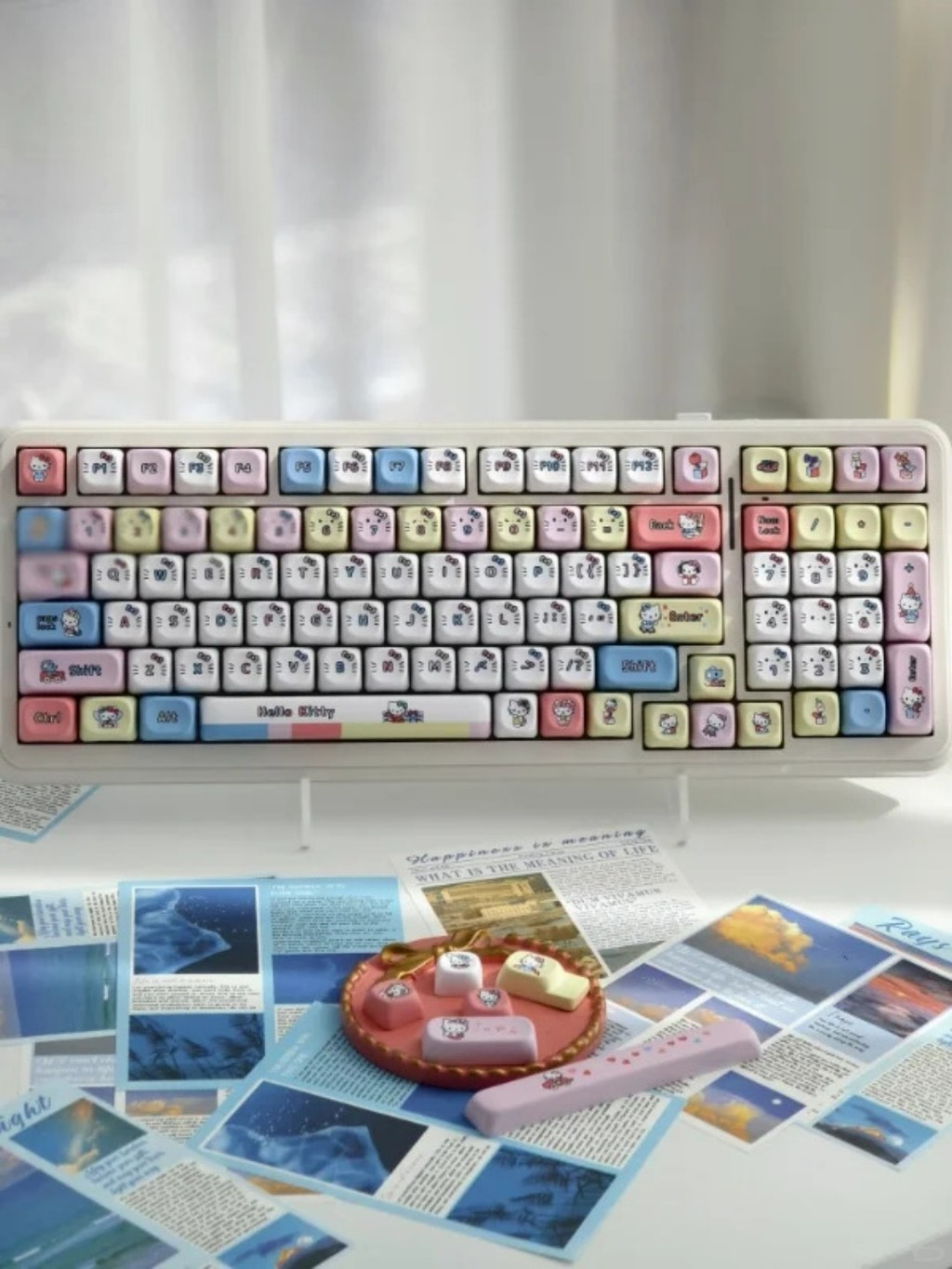 Hello Kitty Keycap MOA Profile 129 Keys PBT Dye Sublimation Wooting MAD ...