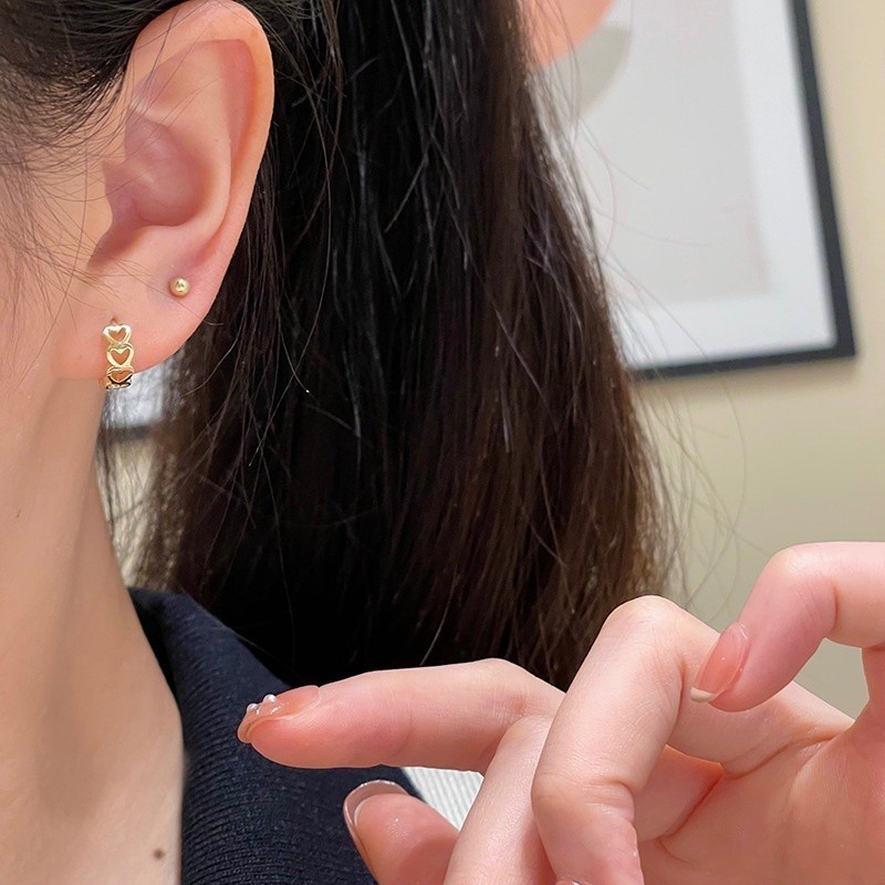 2024 Bow Earings for Kids Hoop Earrings Set Hikaw for Woman Gold Flower ...