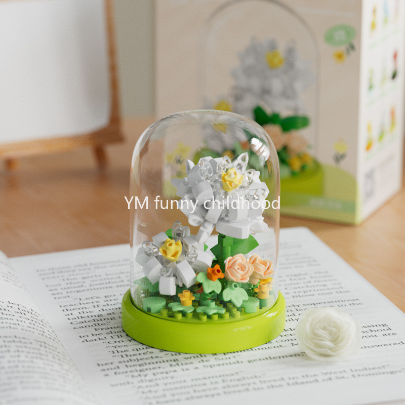 Eternal Flower Building Blocks Flower Roses Carnations Ornaments Gifts ...