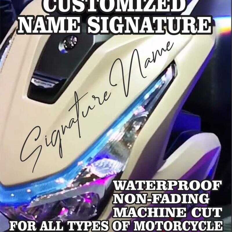 Customized Signature Name for Motorcycle and Cars Cut out waterproof ...