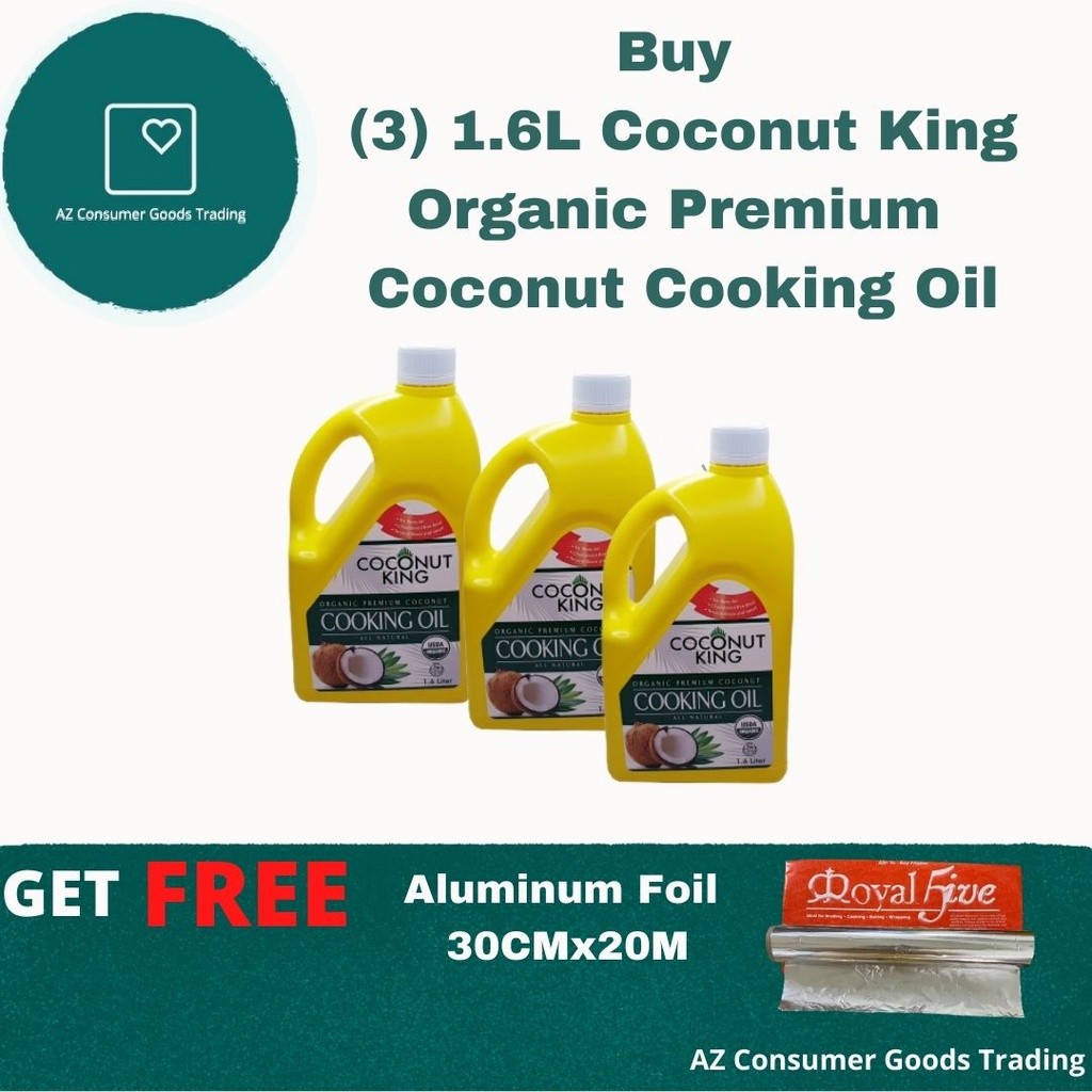 AZ Consumer Coconut King Organic Coconut Cooking Oil | 1.6L | Shopee ...