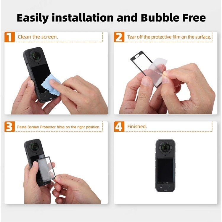 Screen Tempered Film For 360 X5 X4 Action Camera Ultra HD Tempered ...