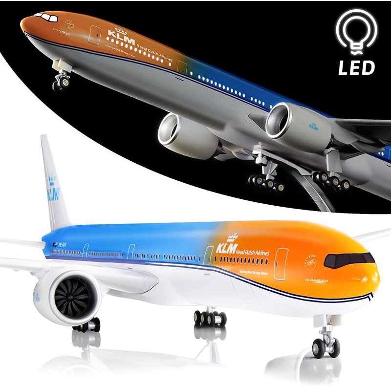 1:130 Scale Large Model Airplane Holland KLM Boeing 777 Plane Models ...