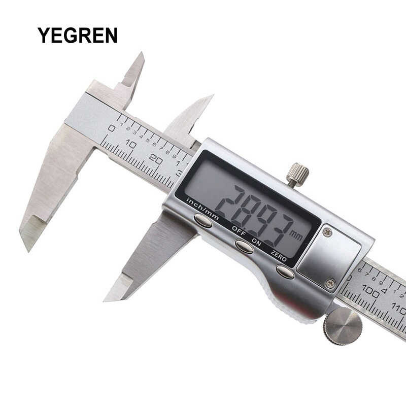 LCD 2 Display Digital Calipers 100mm 200mm 300mm Stainless Steel ...