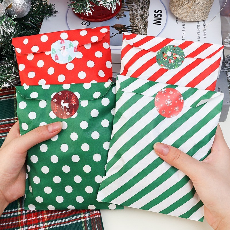 24 Pcs Christmas Candy Packing Bag - Festival Party New Year Decor ...