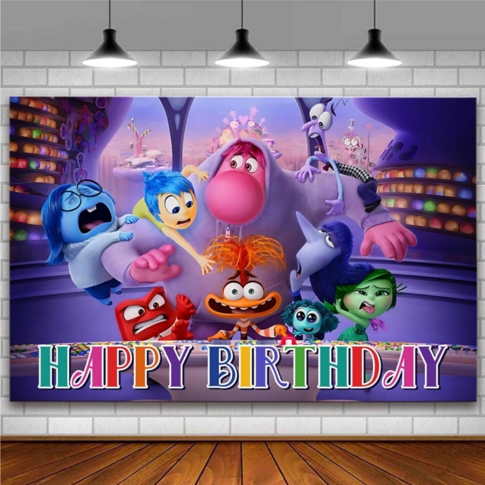 Inside Out 2 Decorations Banner, Photo Backdrop, Cake Table Decorations ...