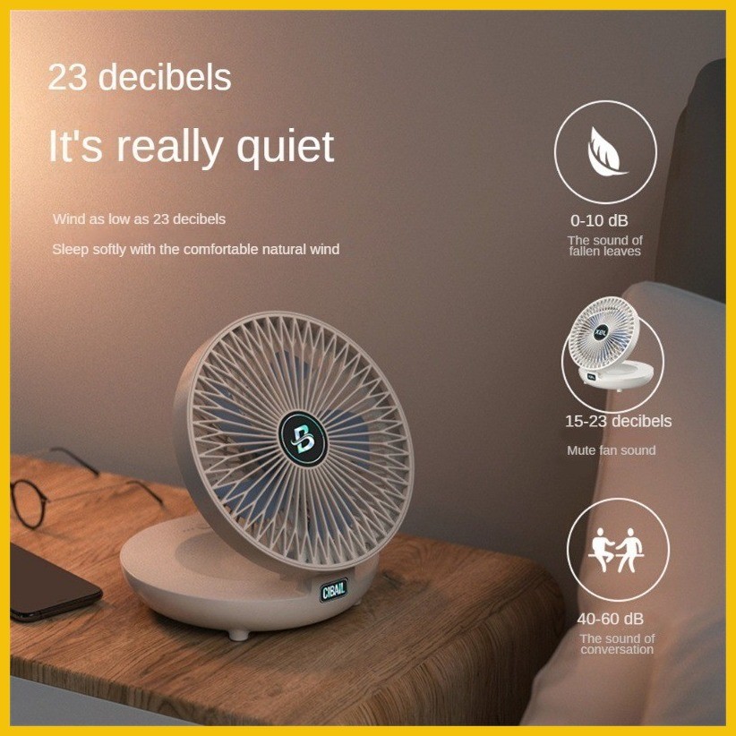 8 big fan 12000mAh chargable Fan Compact wall mini fan 3 levels ...