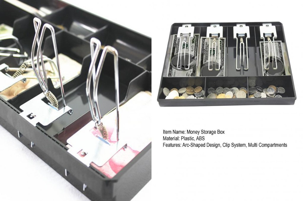 Coin Check Organizer Multi Compartment Cash Register Drawer Insert Tray ...