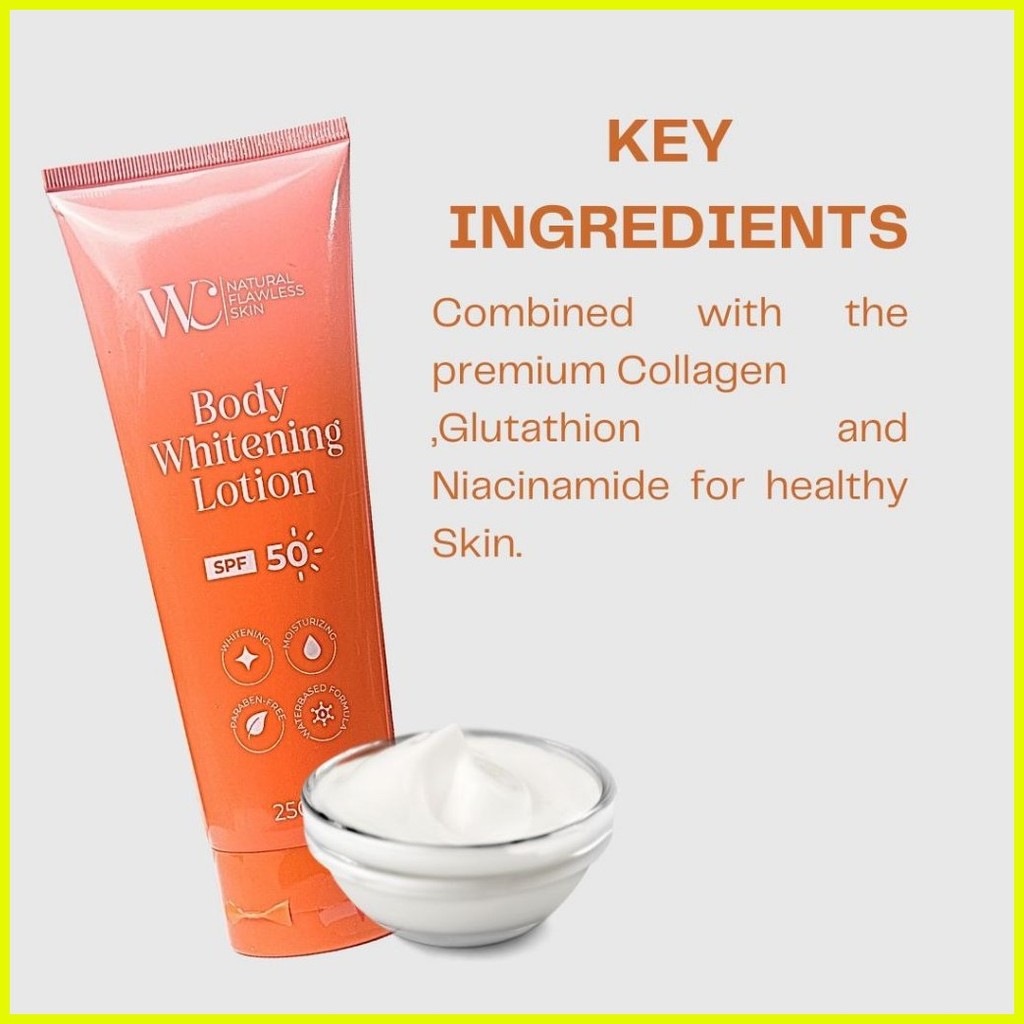 ♀ WC Natural Flawless Skin Body Lotion Cream Cloud Scent SPF50 250 mL ...