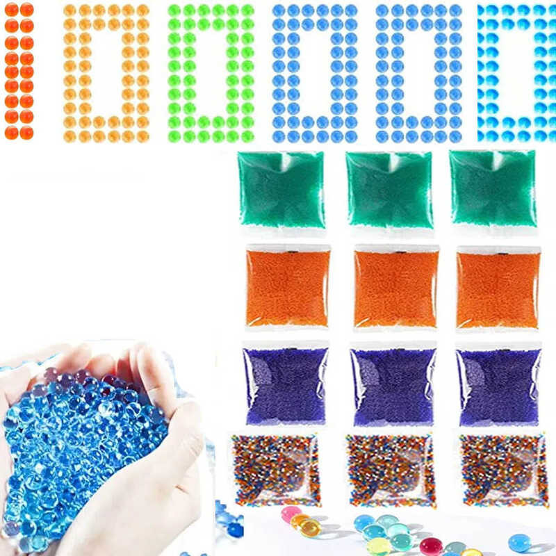 39F 10 Bags Gel Balls Refill Ammo 7-8 Mm Blaster Beads Water Bullet ...