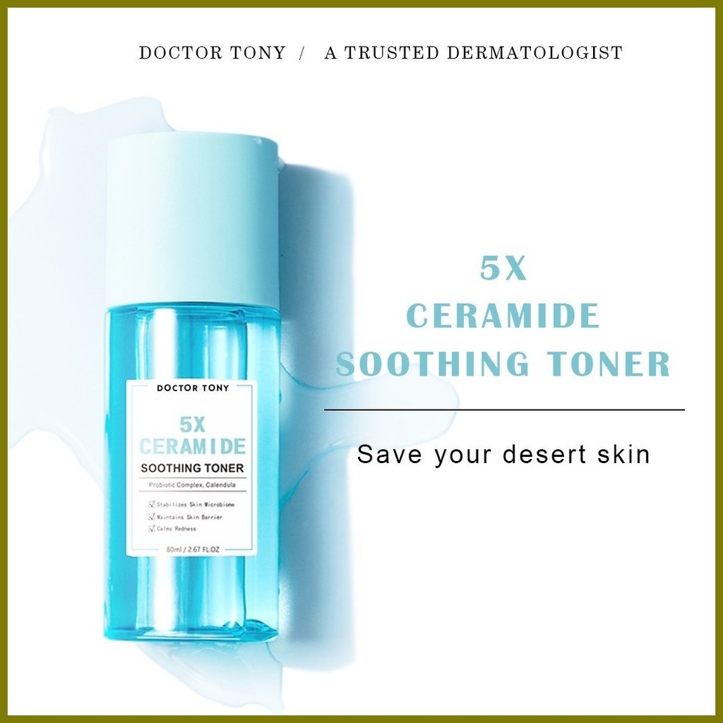 ☁ DOCTOR TONY 5x Ceramide Soothing Toner Skin Barrier Repair Toner With ...