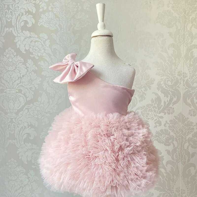 Baby Fashion Girl Princess Off Shoulder Bow Layered Tutu Dress Infant ...