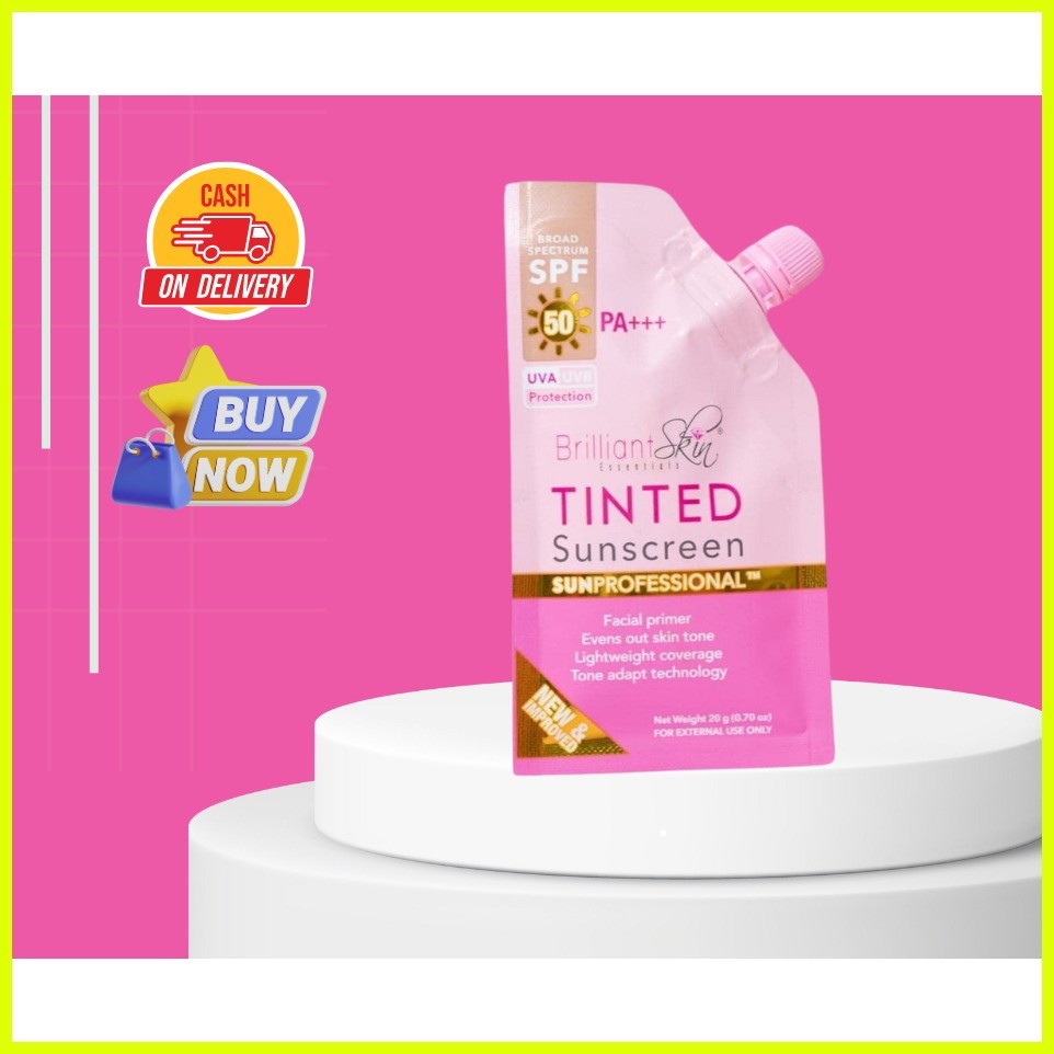 Authentic Brilliant TINTED Sunscreen SPF 50 (20g) Broad Spectrum Facial ...