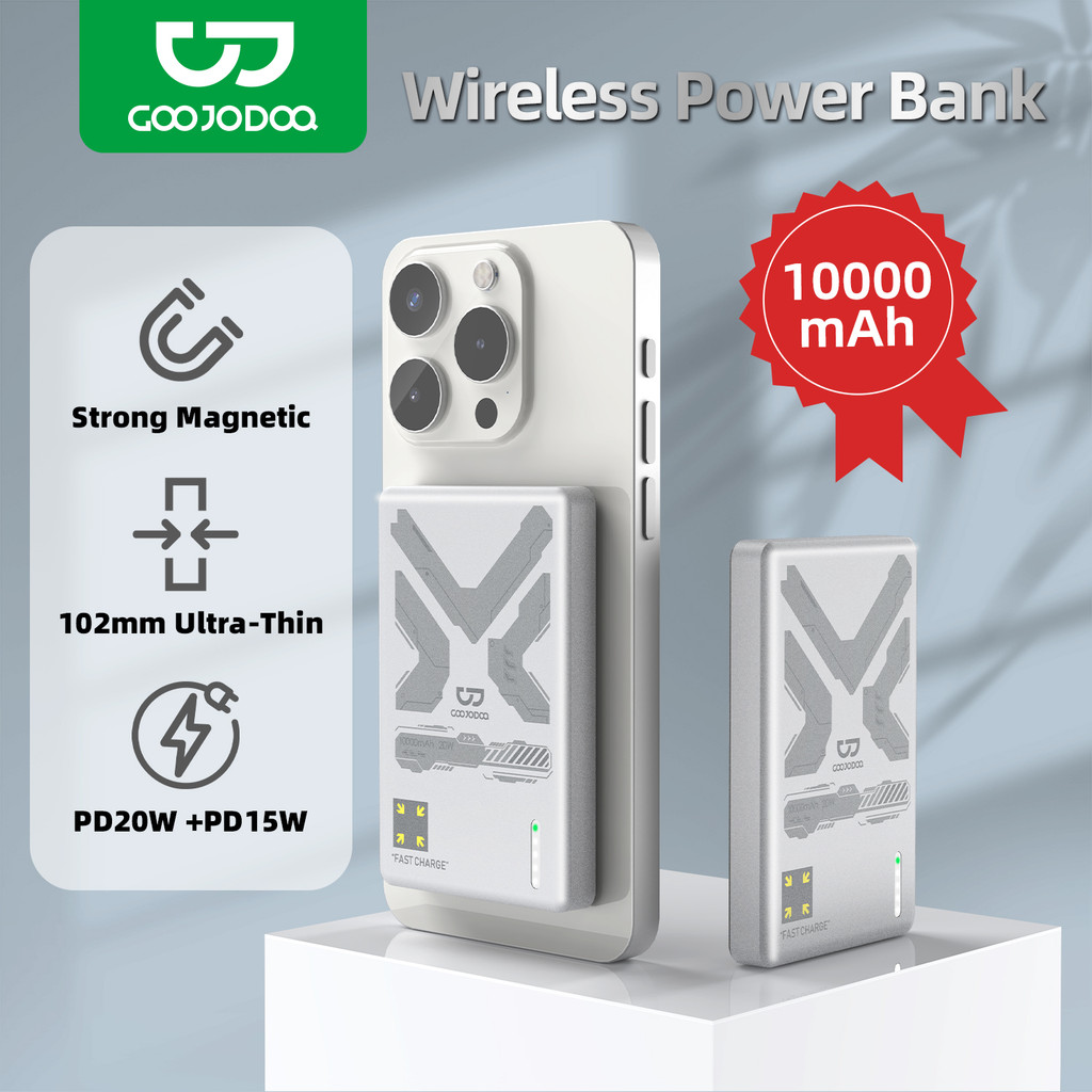 GOOJODOQ 10000mAh Power Bank 20W Magnetic Fast Charging Wireless ...