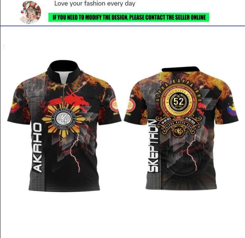 Trace 1973! ALPHA KAPPA RHO 52nd Anniversary All Sublimation FRAT POLO ...