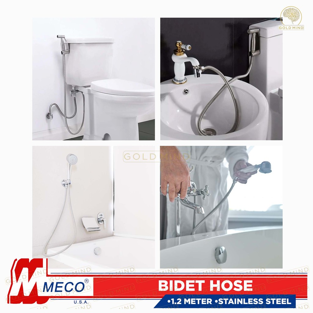 Meco Stainless Steel Bidet Hose 1.2 Meter (47 Inches) - Gold Mind ...