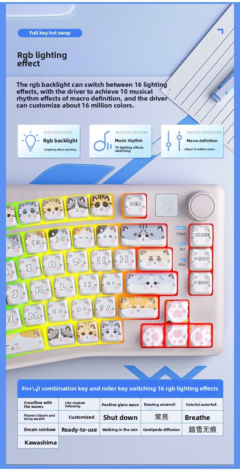 AULA LEOBOG A75 Kit (Alice Layout) Wireless Tri-Mode Custom Mechanical ...