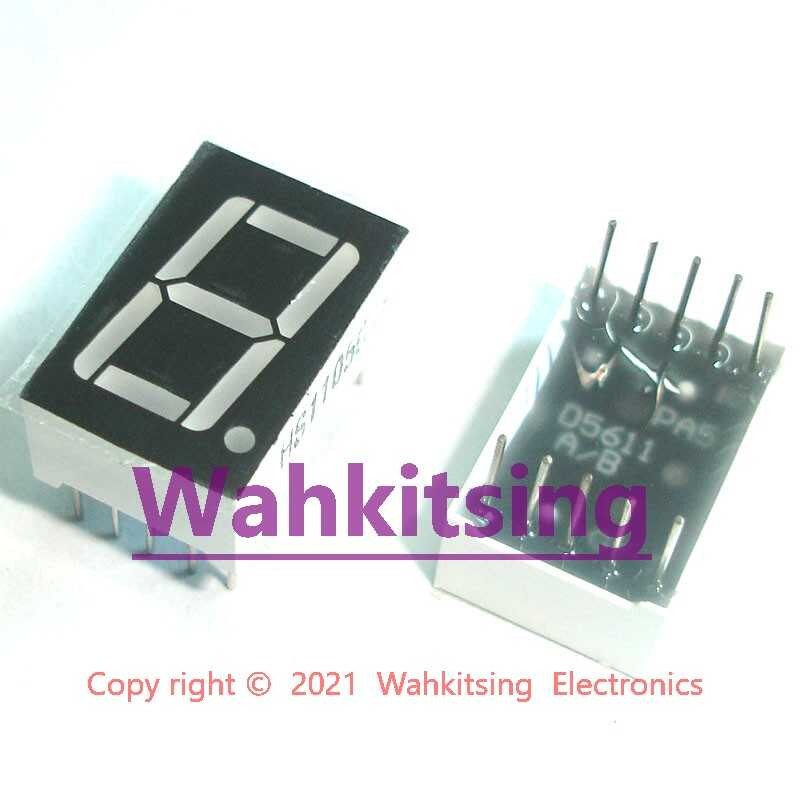 LD-5161BS 50 PCS Digit 0.56 inch Red Common Anode, 7 Segment LED ...