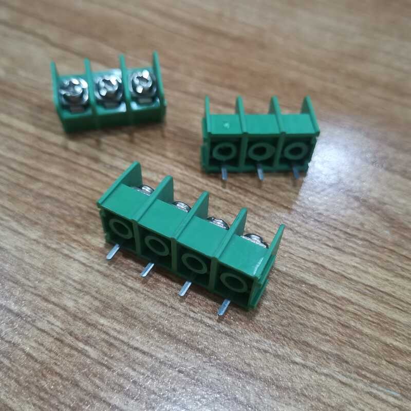 Black green wiring terminal 7.62 spacing 7620 fence style power PCB ...