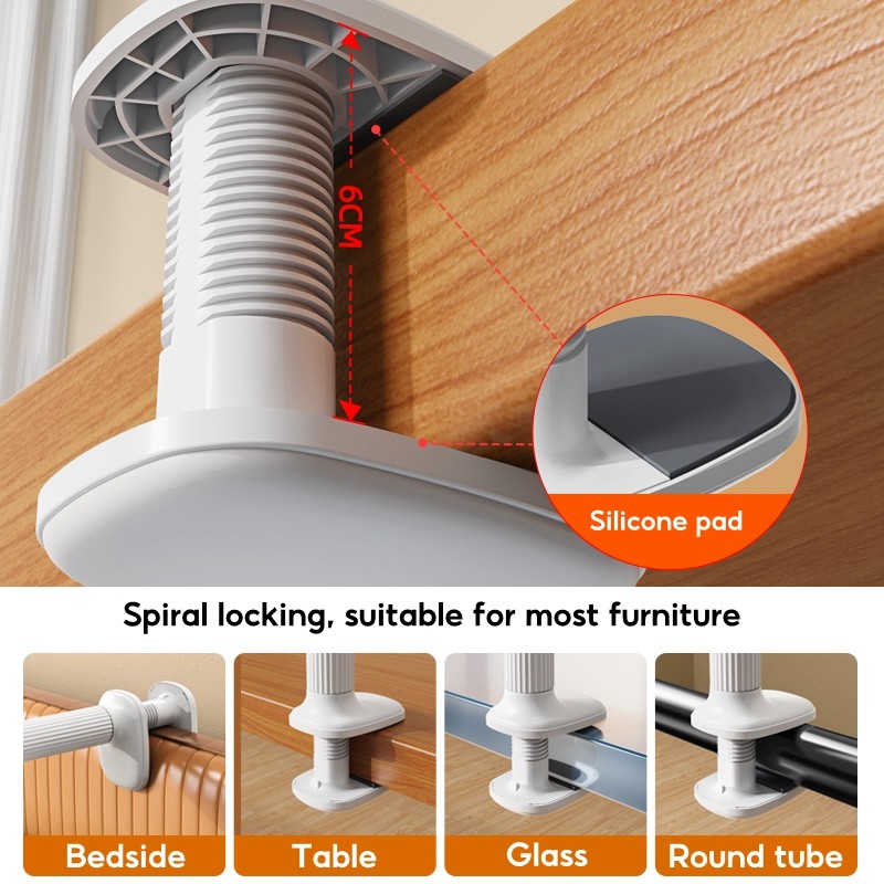 OATSBASF Retractable Lazy Mobile Phone Holder,Desk Phone Clip ...