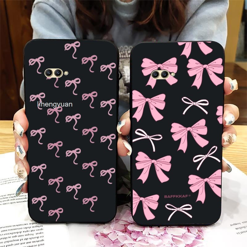 For honor V10 V20 V30 Pro V40 5G Lite High-grade pink bow Simple ...