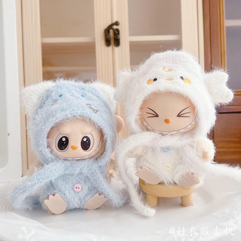 Have A Seat Labubu Pajama Set Knitting Bib Hat Sweater for Labubu V1 V2 ...