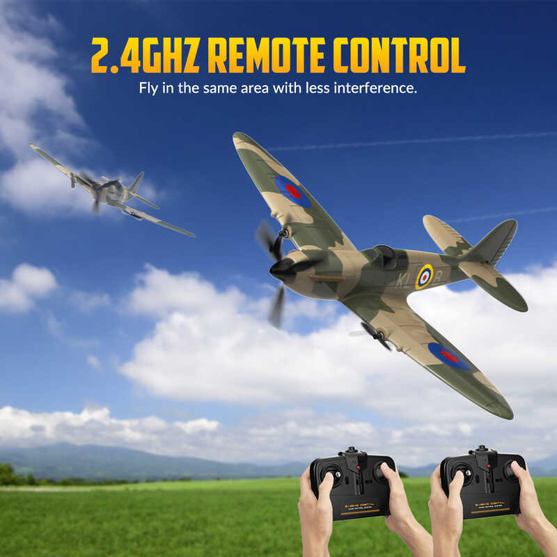 Spitfire RC Plane 2.4G 3Ch Gyro Stabilizer Fixed Wing EPP Foam 400Mm ...