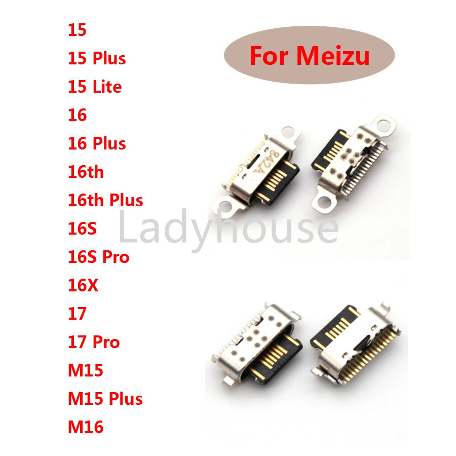 1pc Type-C USB Charging Port Dock Jack Socket Connector Repair Parts For Meizu 15 16 16th 16s ...