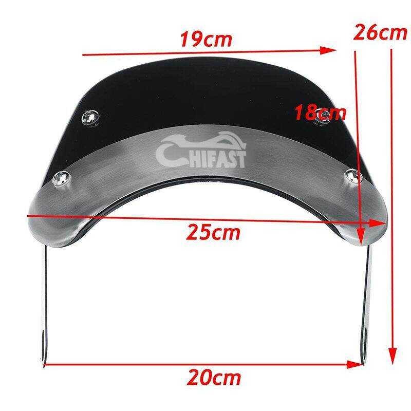 LY Bimota HIFAST Motorcycle 5-7 Inch Retro Racer Headlight Windshield ...