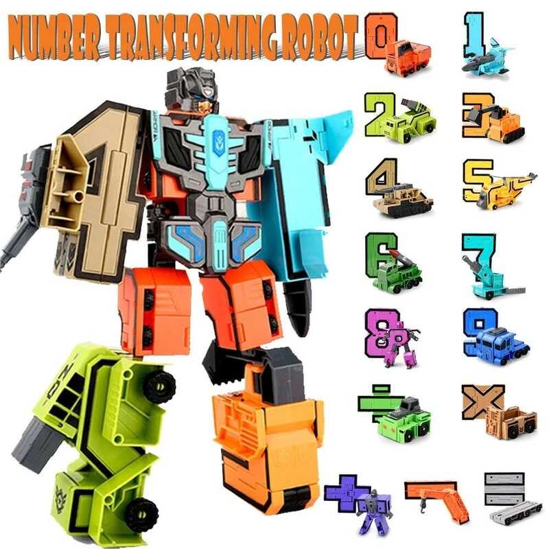 Digital Numbers Kid Transportation Letter Tank Warrior Deformation ...