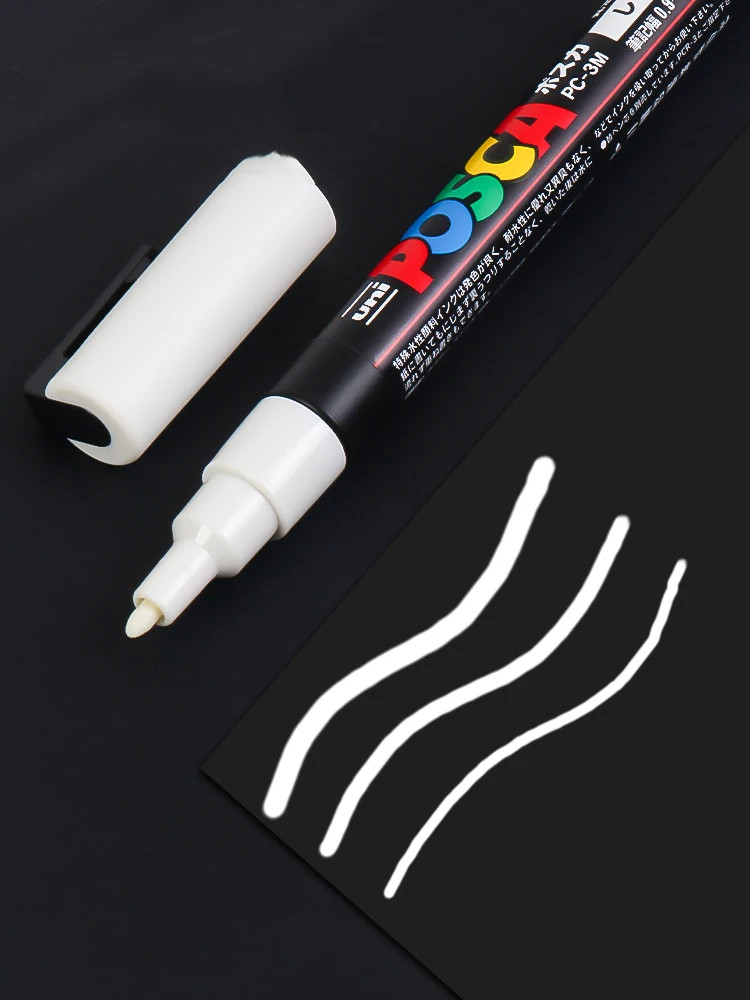 Uni POSCA Acrylic Paint Marker Pens 1-Pc White Japanese Stationery PC ...