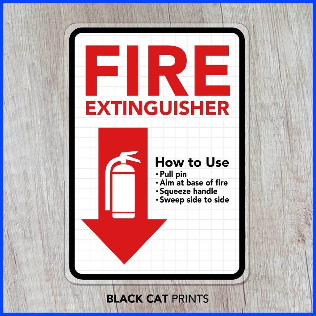 Fire Extinguisher Sign | Laminated Signage | Sign Board | Shopee ...