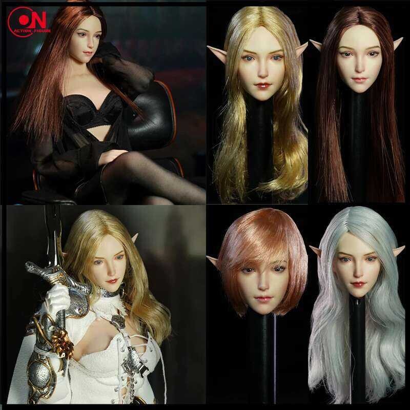 SUPER DUCK Sdh021 1/6 Female Elf Ears Head Sculpt Carving Fit 12 ...
