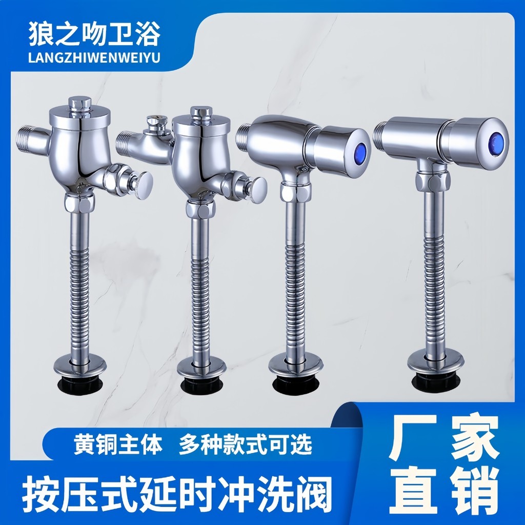 Full Copper Delay Flush Valve Toilet Urinary Flush Valve Light And ...