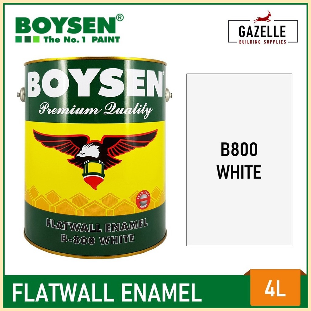 Boysen White Enamel Paints Gallon (4L) for Wood and Metal ☑ | Shopee ...