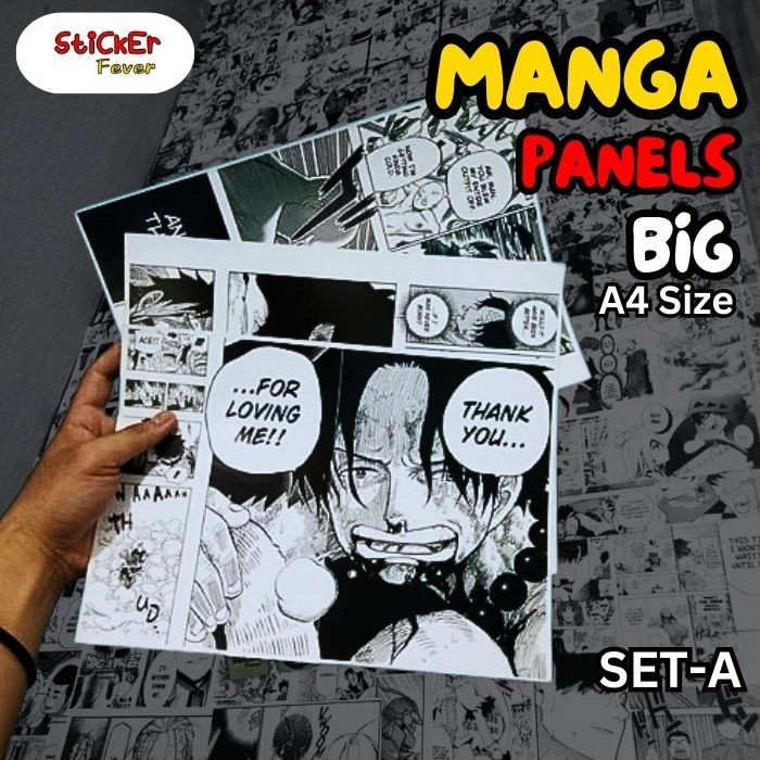 StickerFever ( A4 ) size Anime Manga Panels Wall Decor Sticker Paper ...