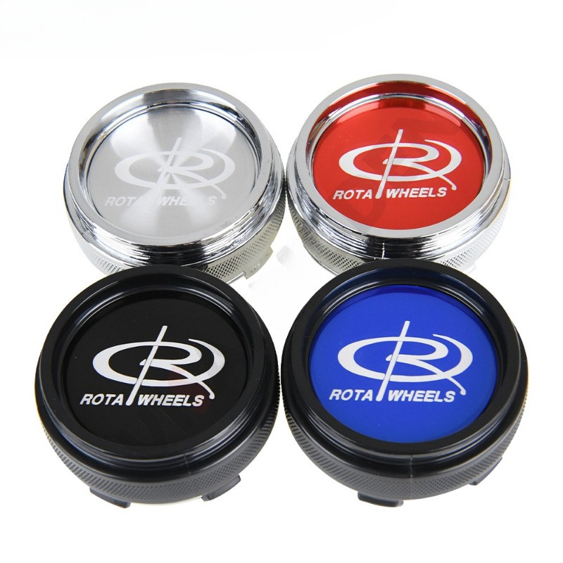 4PCS OD 66MM / ID 62MM Cap Sport Rim Cover ROTA Logo Emblem Wheel ...