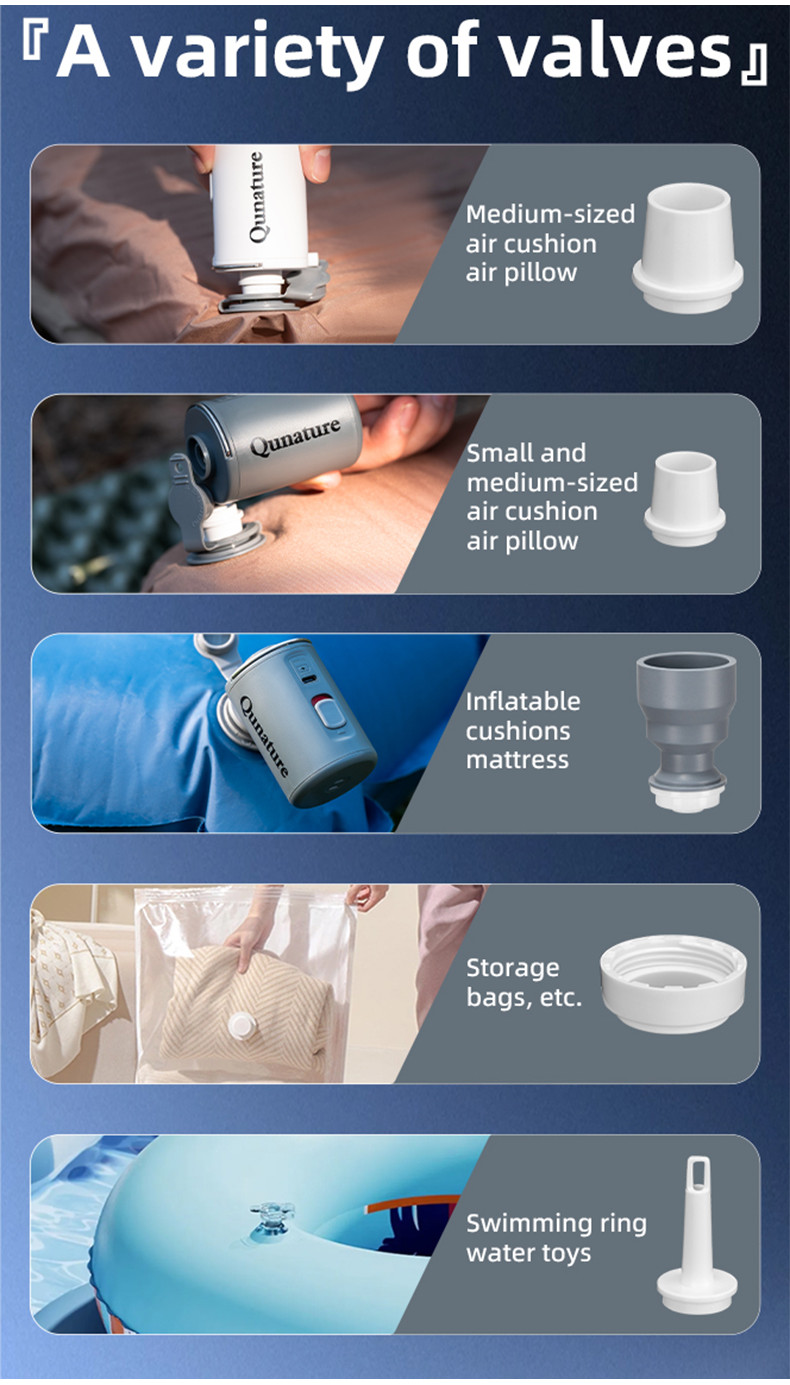 【PH Delivery】Qunature Camping Electric Inflator Mini Portable Wireless ...