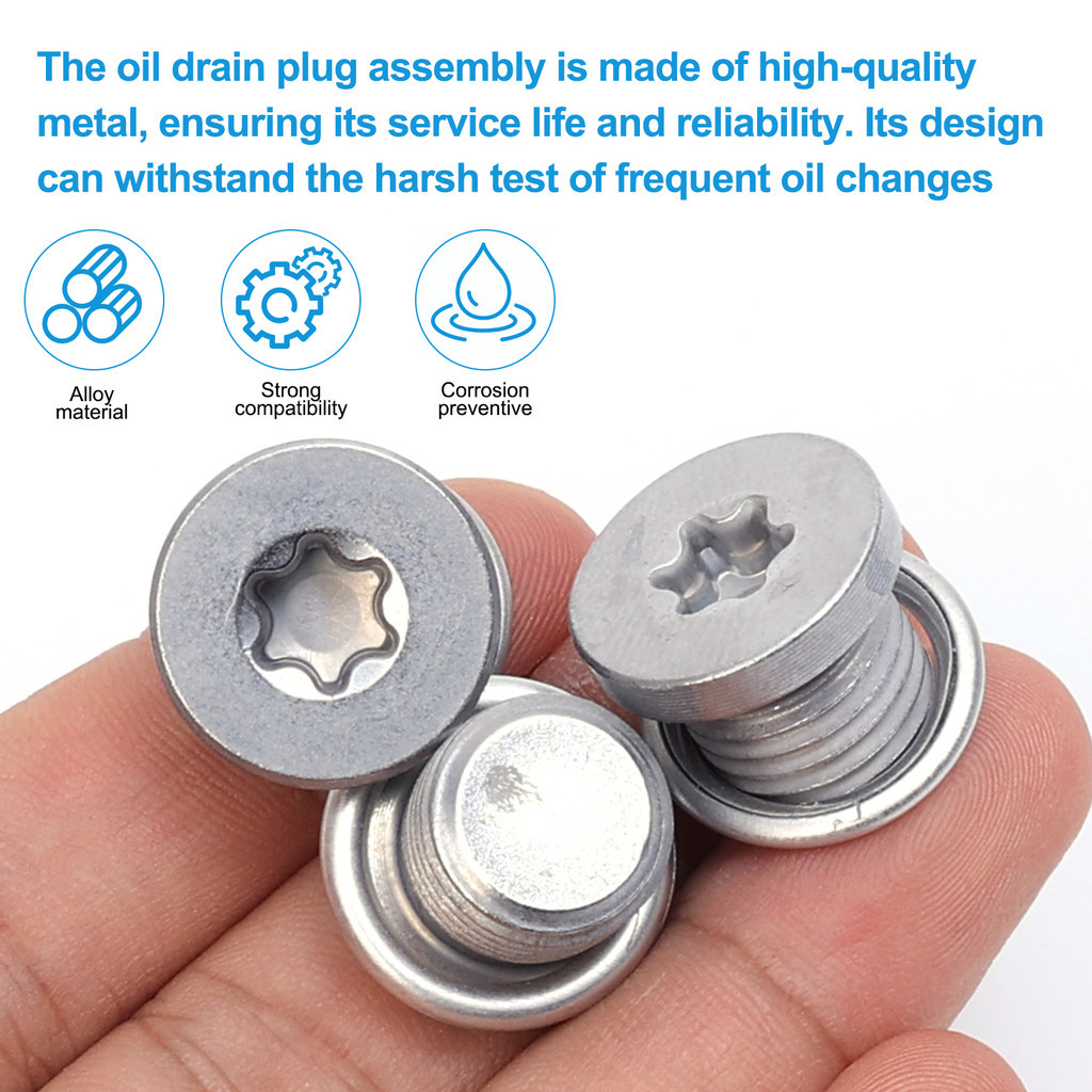 Car Engine Oil Drain Oil Plug Screw Gasket for Volkswagen Audi Repair ...