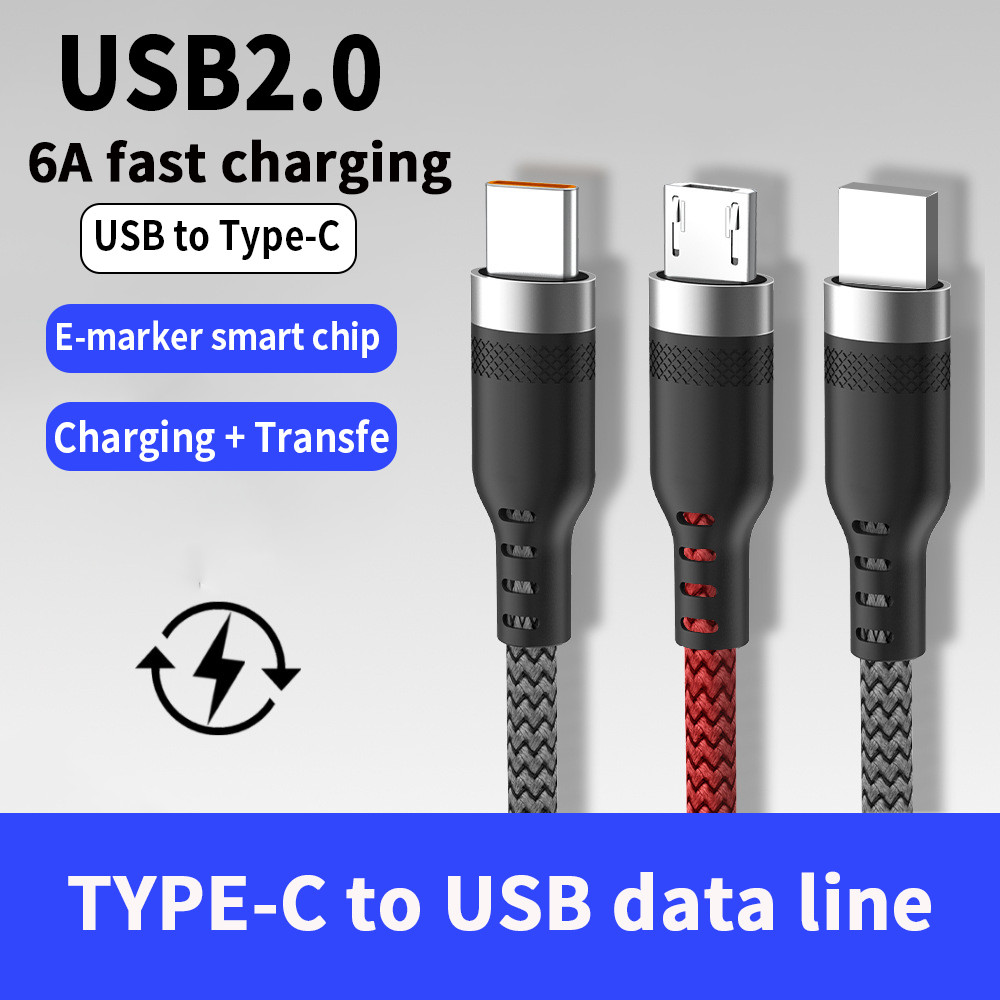 Usb2.0 To Type-C6a High-Current Mobile Phone Charging Cable | Shopee ...