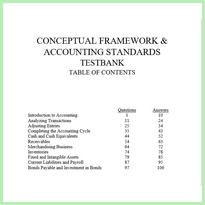 BSA Undergrad: 2023: Conceptual Framework and Accounting Standards ...