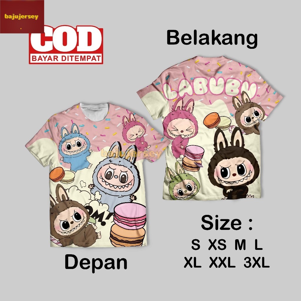 T-shirt Fullprint 3D Labubu Doll Wallpaper Cool | Aop 3D Doll Labubu T ...
