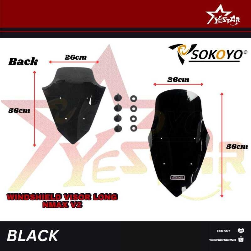 LY 1 Pc Yamaha NMAX 2021 V2 Windshield Visor Thick Aerodynamic Design ...