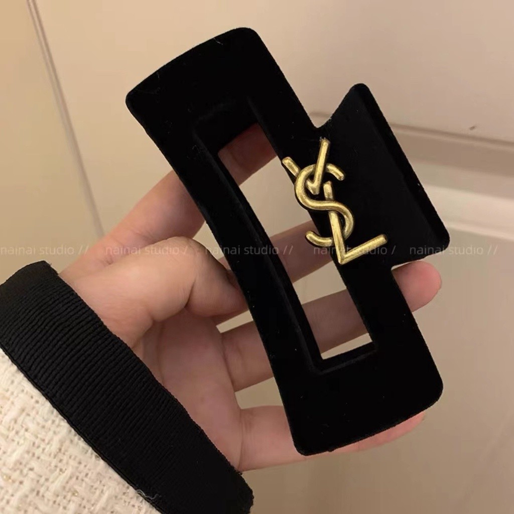 Summer Classy High-End ysl Letter Headband Simple Fashionable Black ...